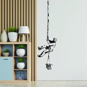 Banksy Prisoner Escape Wall Decal - Street Art Graffiti Еhief Vinyl ...