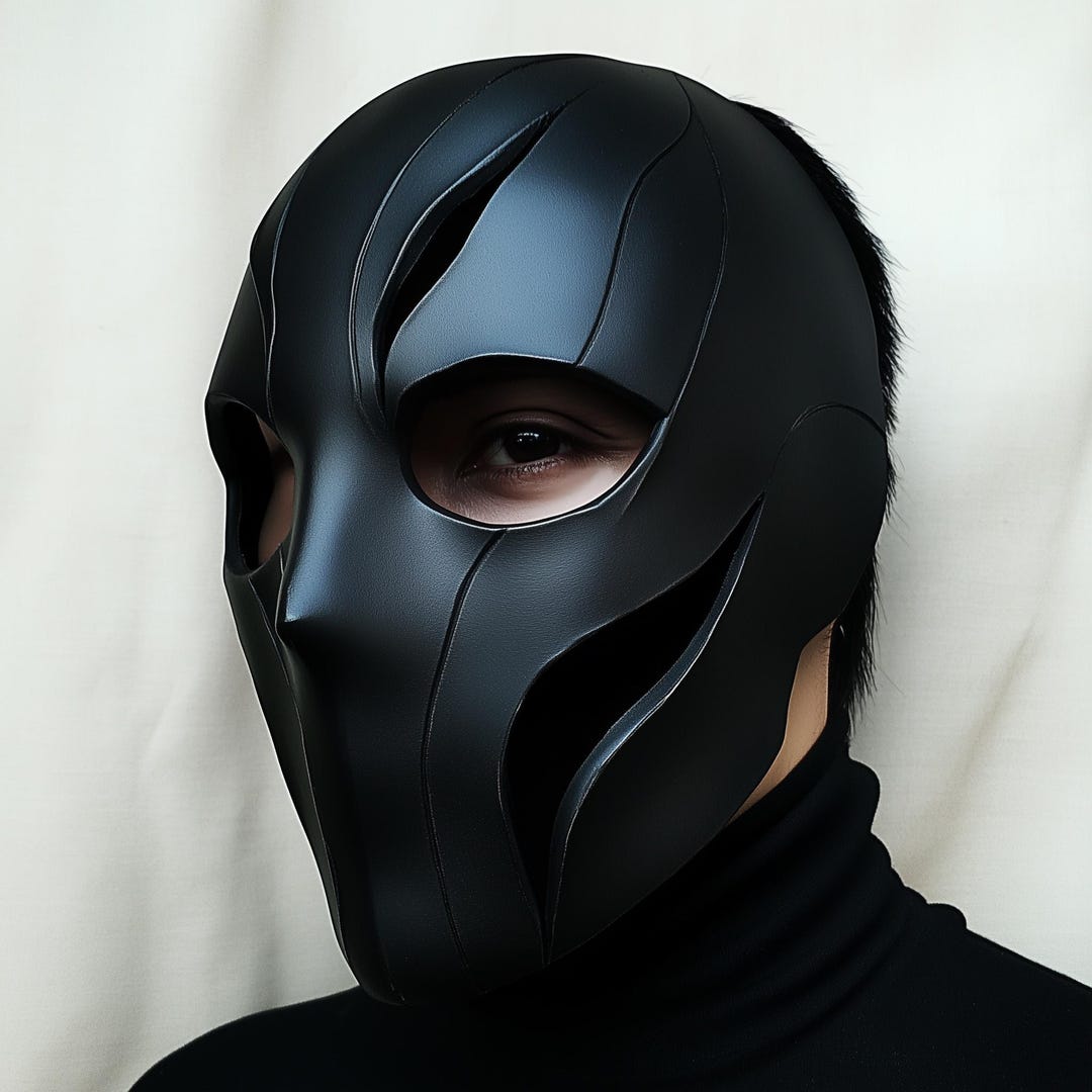 Black Tactical Face Mask | 3D Printed Full Face Mask for Men ...