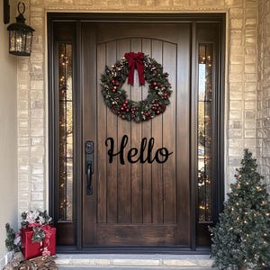 Hello Front Door Decal | Vinyl Welcome Sign for Home or Office | Modern ...