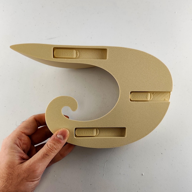 Wave-inspired 3D Printed Floating Shelf | Modern Wall Art Shelf ...