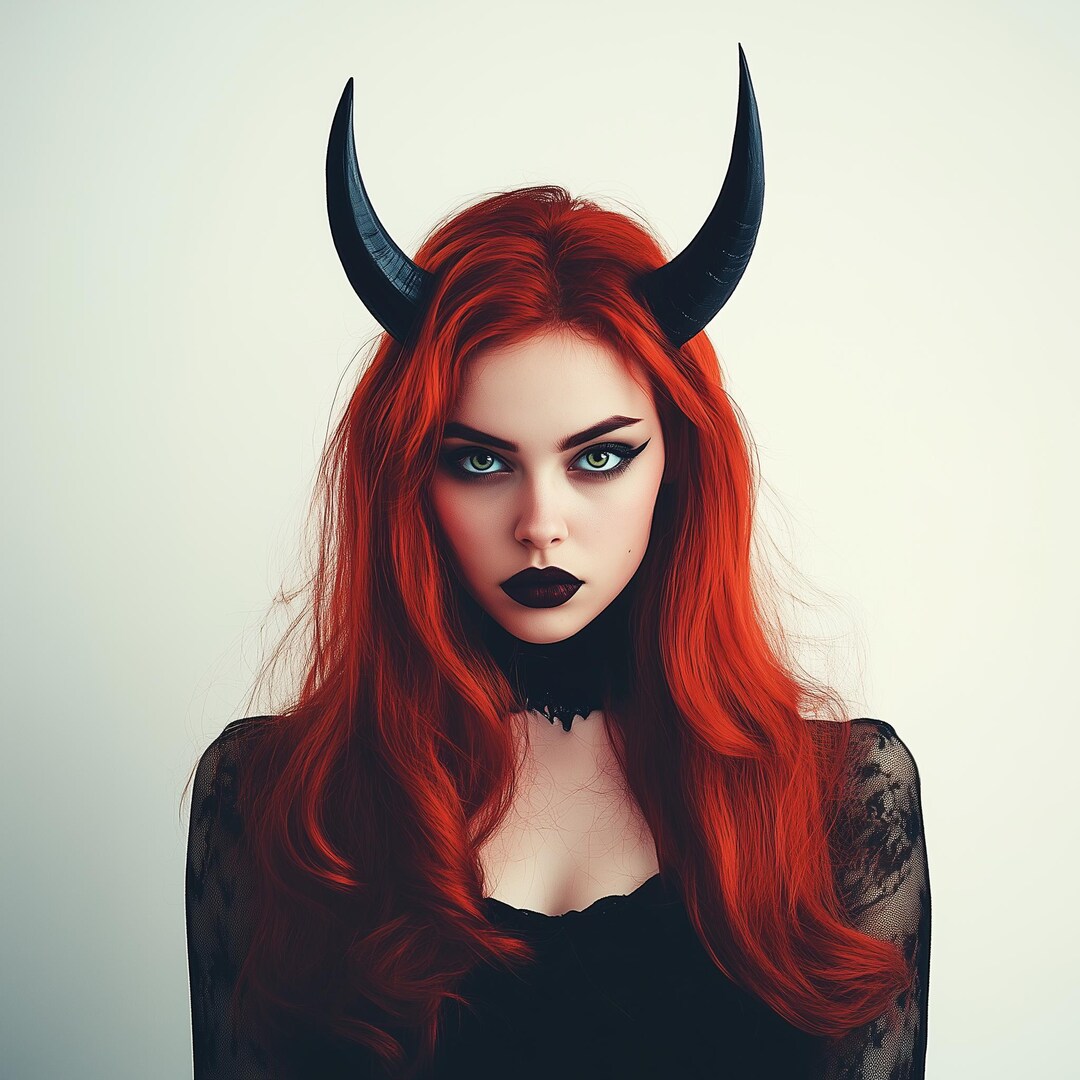 Demon Horns Headpiece | 3D Printed Gothic Costume Horns | Fantasy ...
