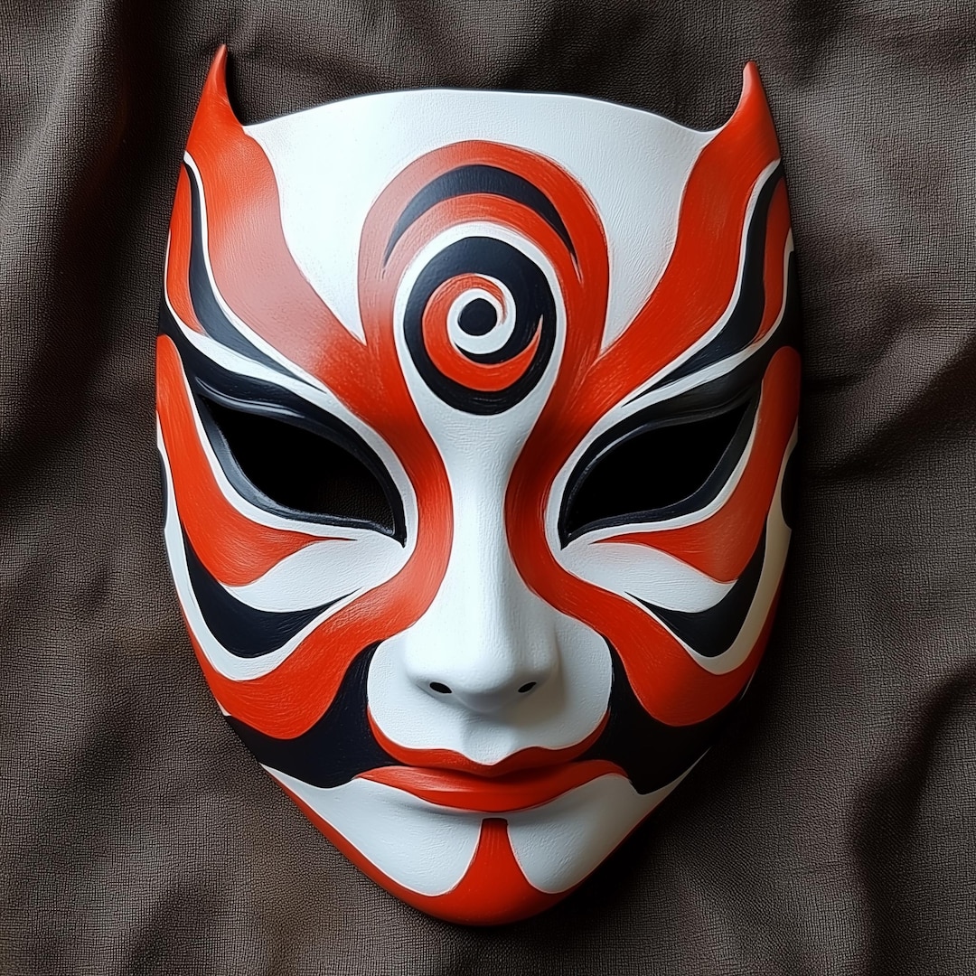 Ninja Cosplay Japanese Fox Warrior Mask | 3D Printed Samurai Anime ...