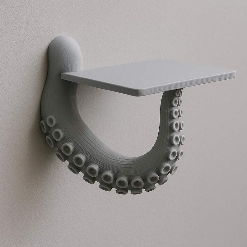 Octopus Tentacle Wall Shelf | Nautical 3D Printed Shelf | Sea Creature ...