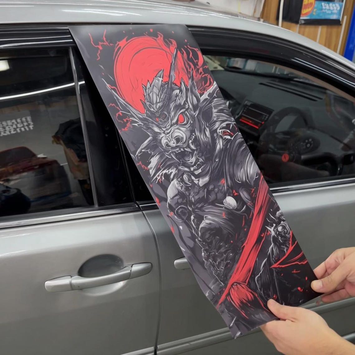 Custom B-pillar Car Sticker | Personalized Vinyl Car Door Wrap | Upload ...