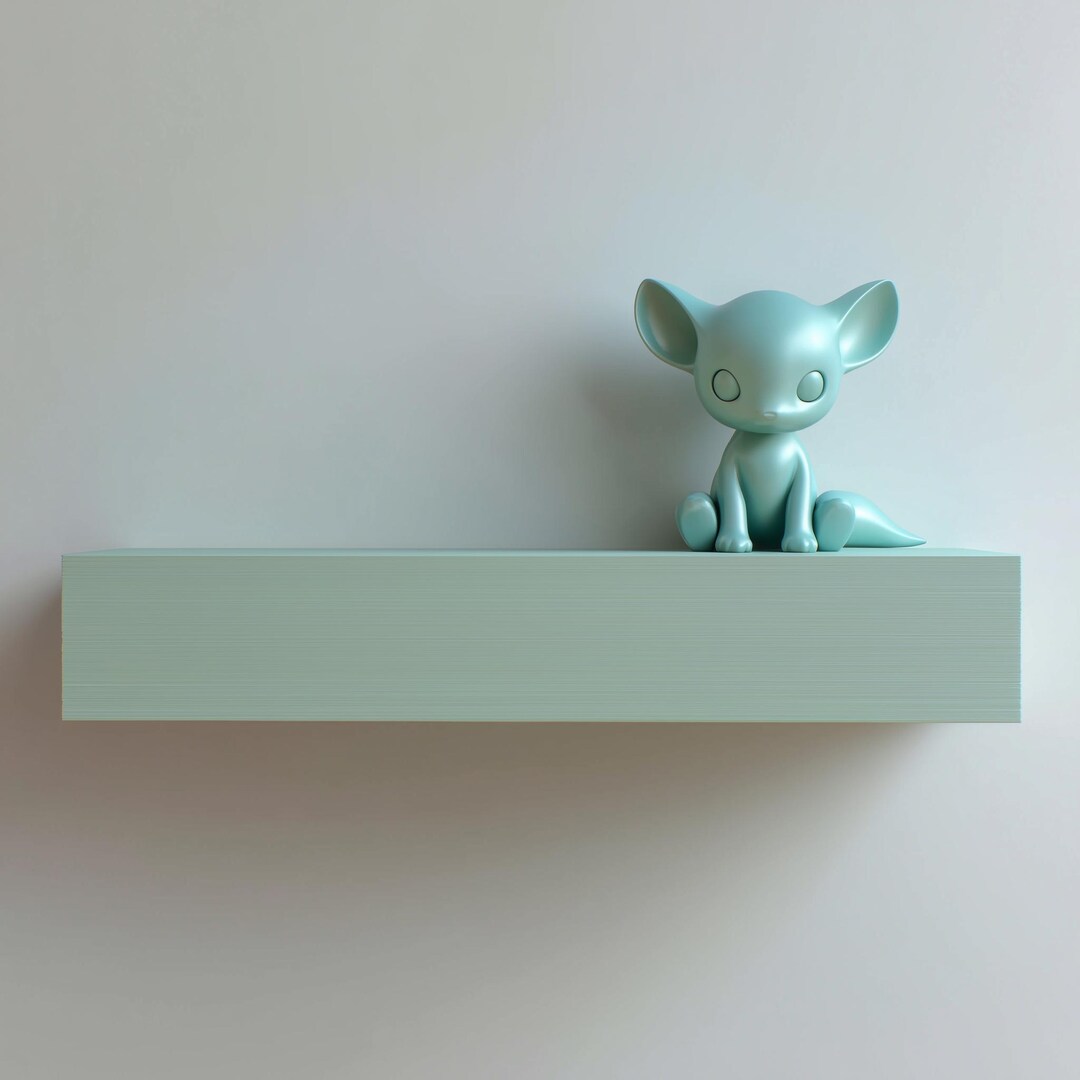 3D Printed Fantasy Fox Wall Shelf | Minimal Floating Display Ledge With ...