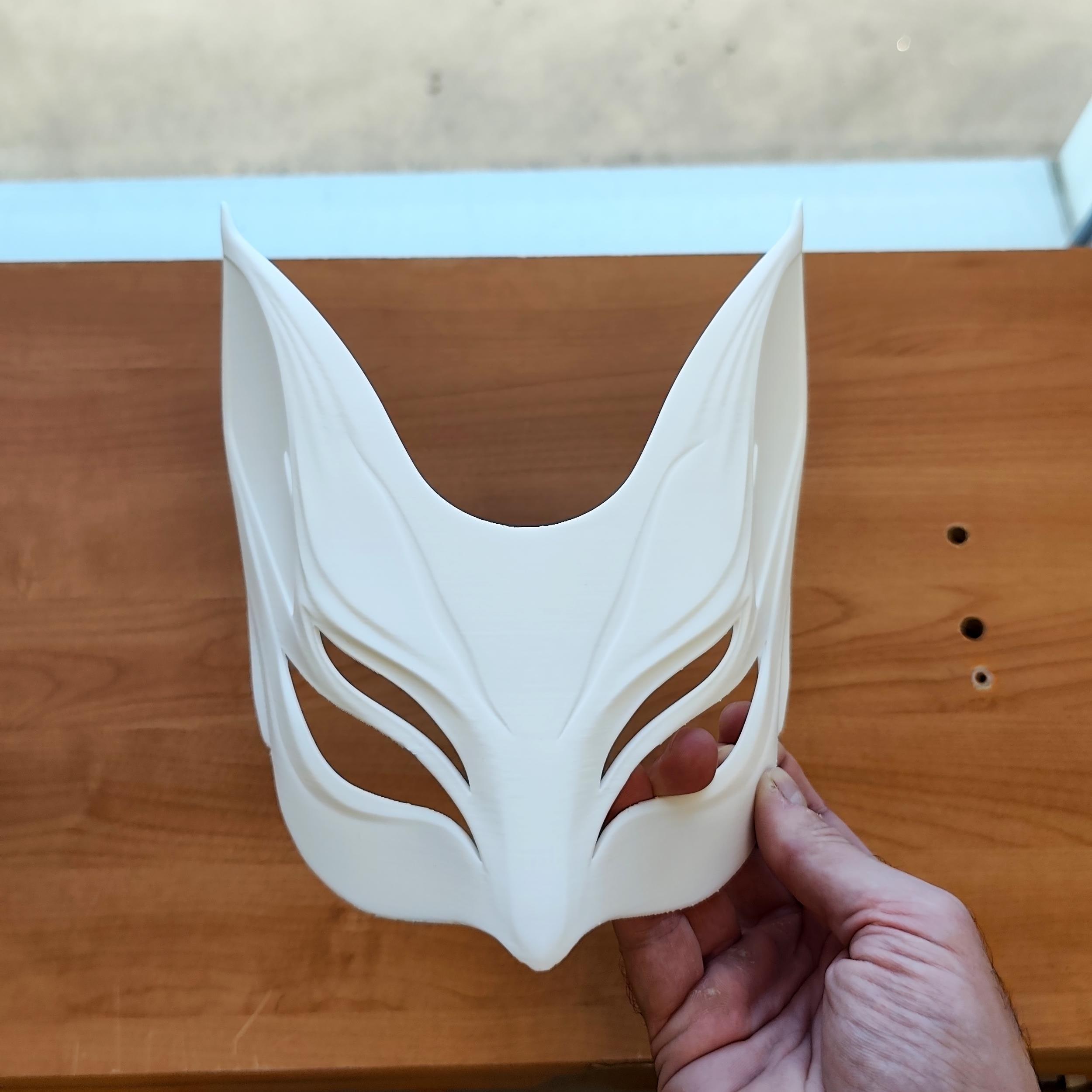 Japanese Fox Spirit Mask | Half Face Cosplay Mask | 3D Printed Samurai ...