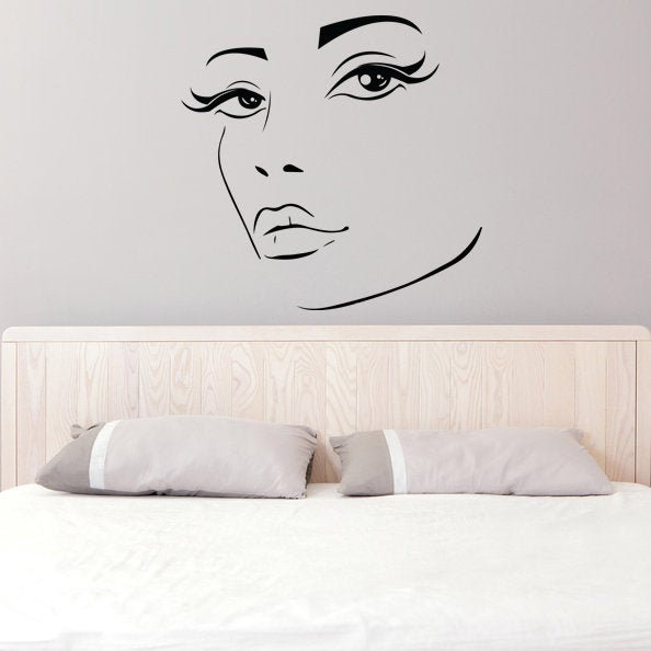 Woman Eyes Sticker Bedroom Wall Decor for Women Female Eye - Etsy