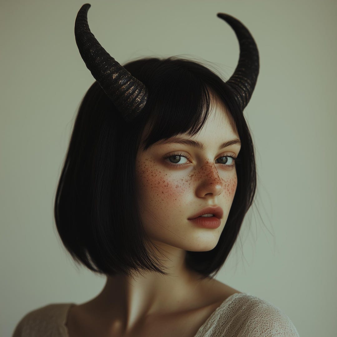 Subtle Demon Horns 3D Printed Gothic Cosplay Horns Fantasy Costume ...