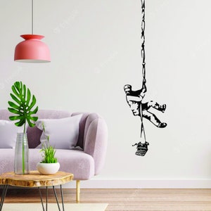 Banksy Prisoner Escape Wall Decal - Street Art Graffiti Еhief Vinyl ...