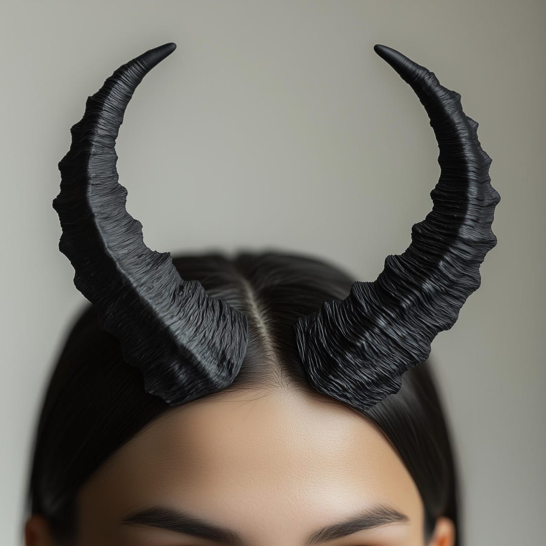Textured Demon Horns | 3D Printed Gothic Cosplay Horns | Fantasy ...
