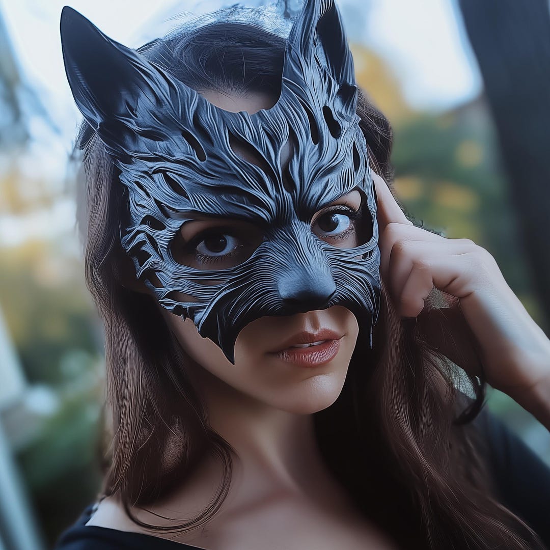 Werewolf Masquerade Mask | 3D Printed Wolf Mask for Women | Gothic ...