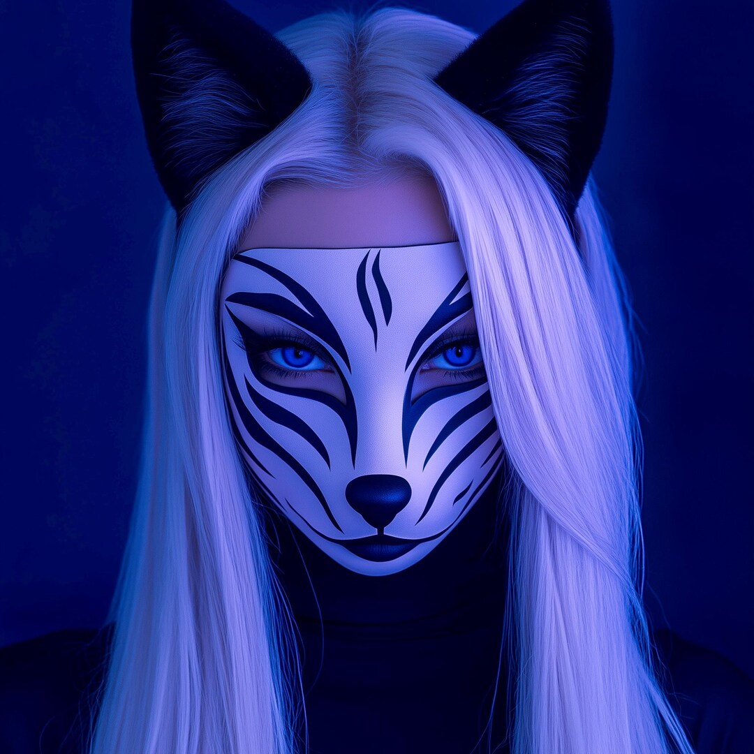 3D Printed Kitsune Mask | Japanese Fox Spirit Mask | Yokai Cosplay Mask ...