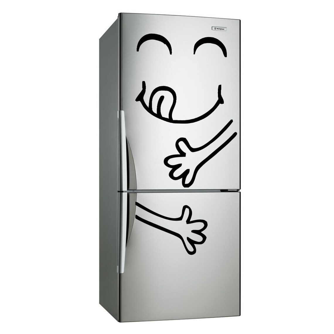 Funny Happy Face Refrigerator Decal Fridge Door Smiley Vinyl - Etsy
