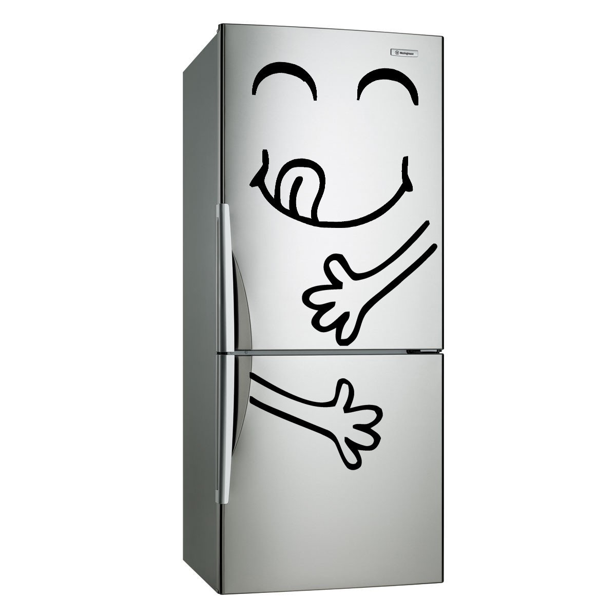 Funny Happy Face Refrigerator Decal Fridge Door Smiley Vinyl - Etsy