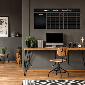 Chalkboard Wall Planner Blackboard Kitchen Sticker - Black Board Weekly ...