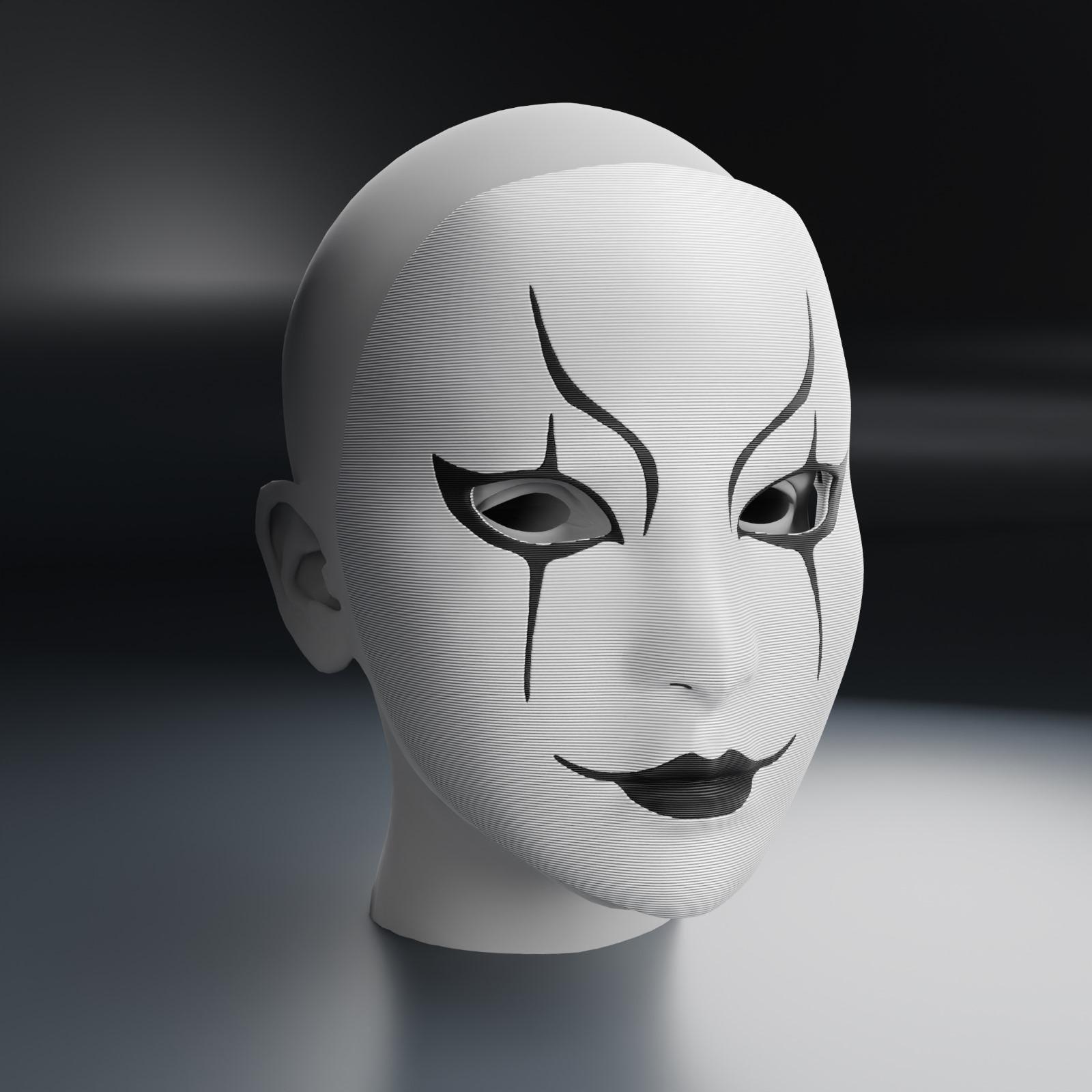 Japanese Ghost Mask | Horror Cosplay Masks | 3D Printed Theater Gothic ...