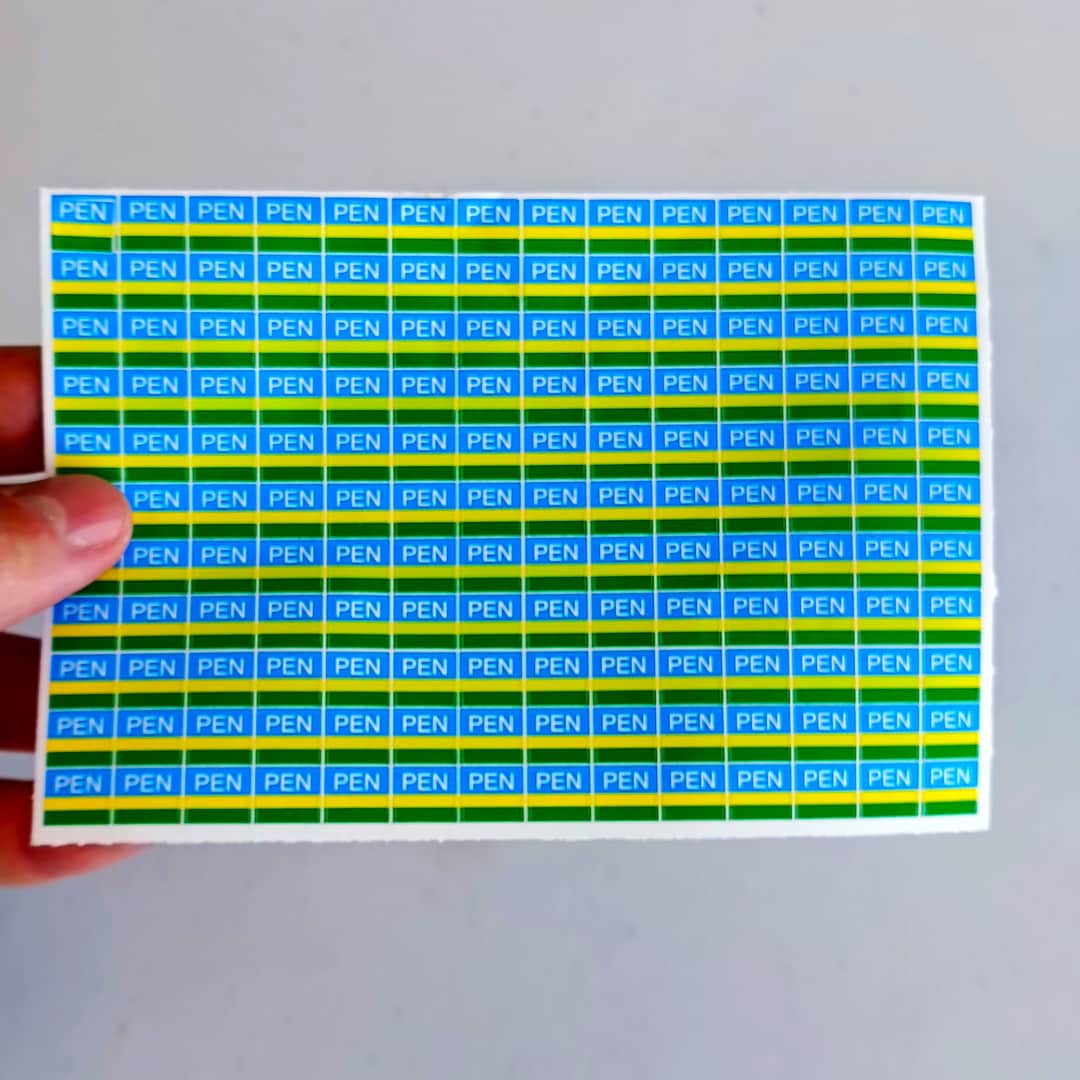 PEN Electrical Component Labels | Blue and Green PEN Marking Stickers ...