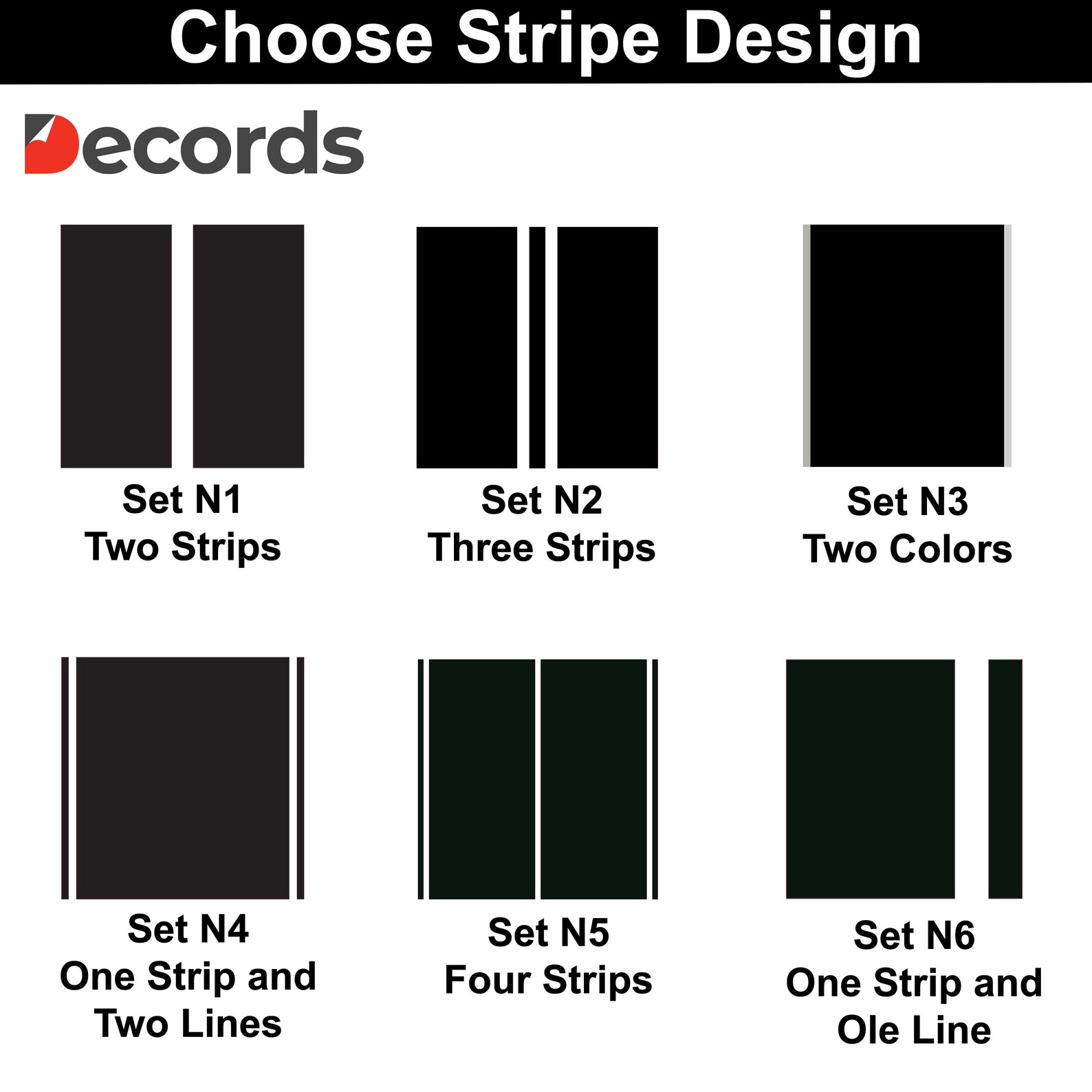 Two Lines Racing Stripes Car Stickers - 2 Line Auto Vinyl Decals for RT ...