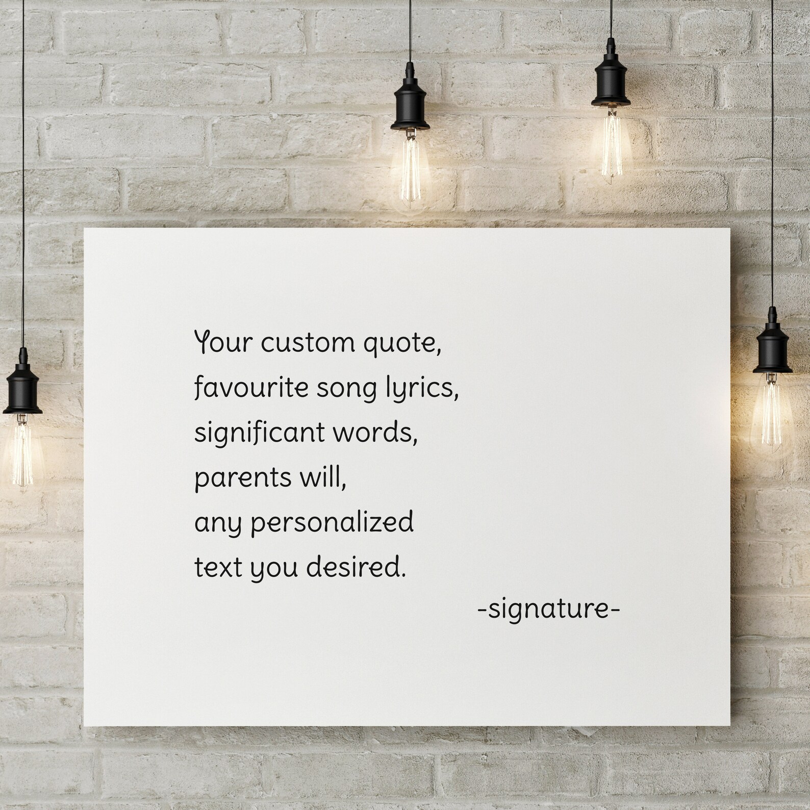 Custom Quote Framed Canvas Print Personalized Motivational | Etsy