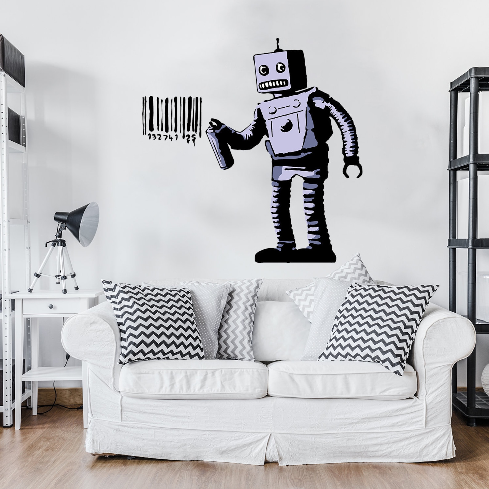 Banksy Barcode Robot Wall Vinyl Sticker Street Art Graffiti - Etsy