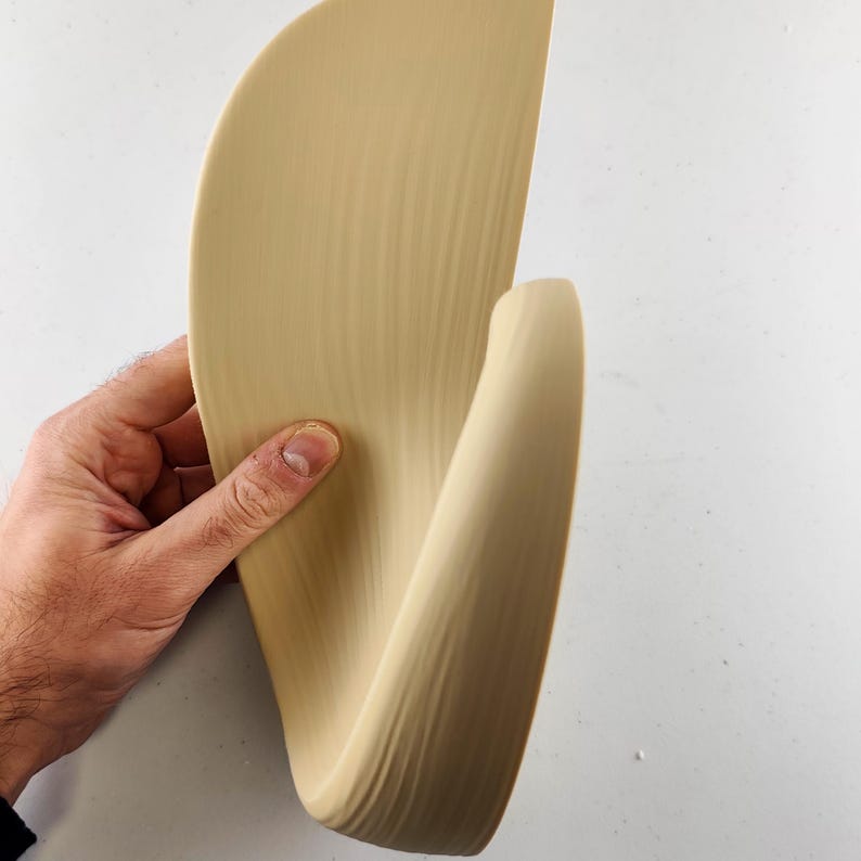 Wave-inspired 3D Printed Floating Shelf | Modern Wall Art Shelf ...