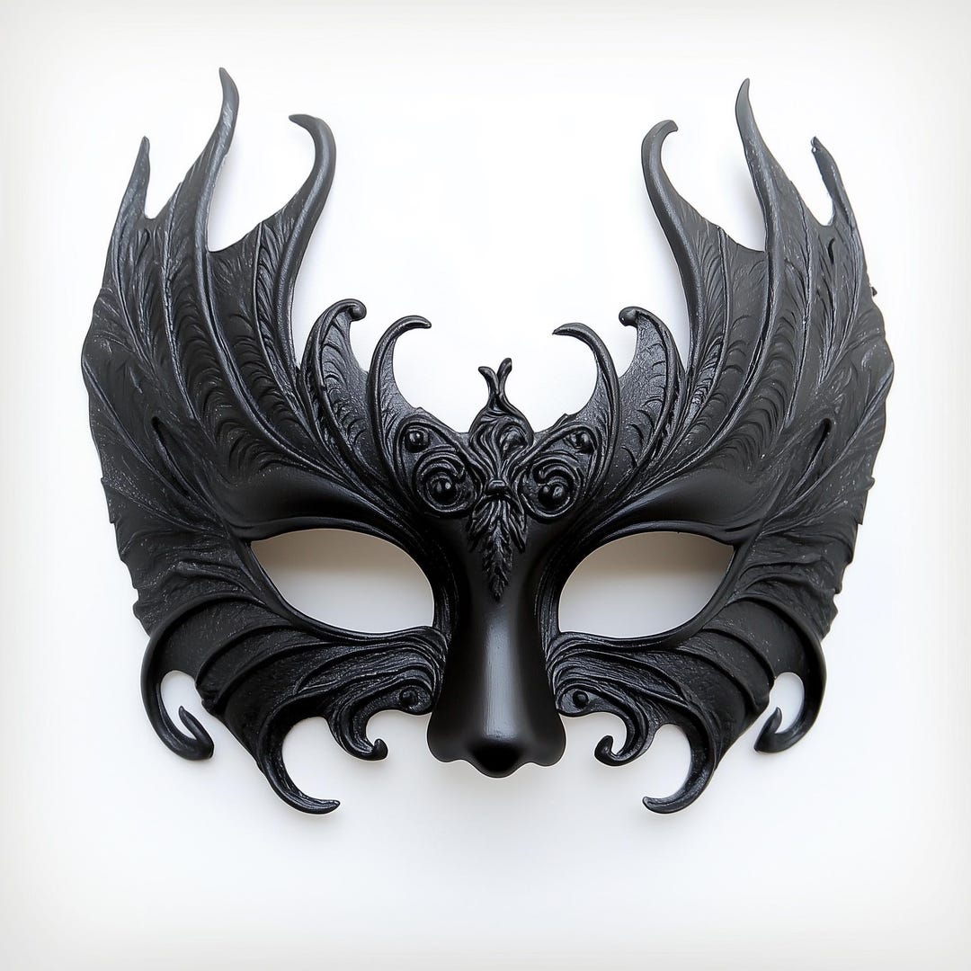 3D Printed Gothic Masquerade Mask | Dark Fantasy Costume Mask Venetian ...