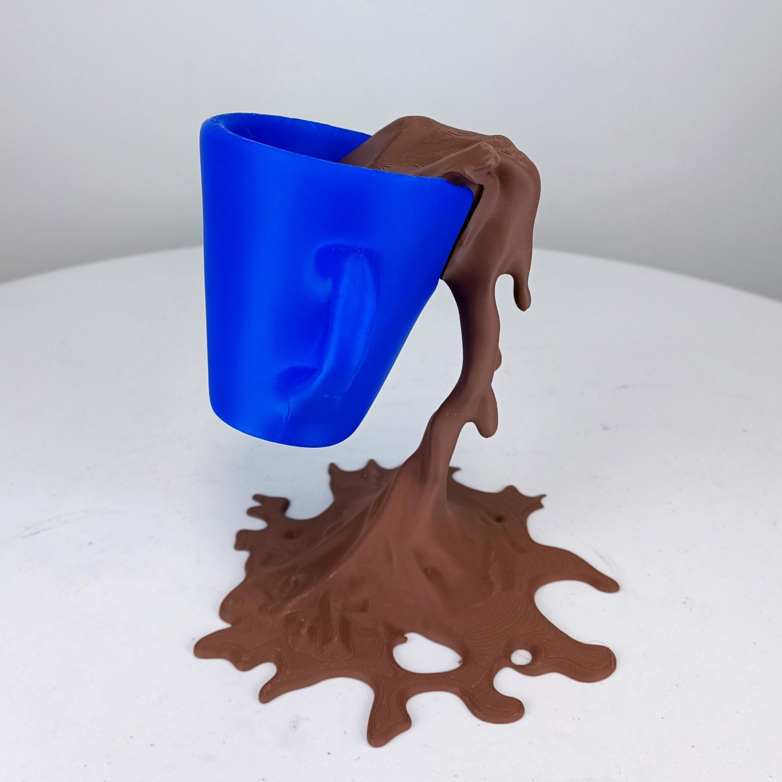 Floating Spilling Coffee Cup | 3D Printed Coffee Illusion Sculpture ...
