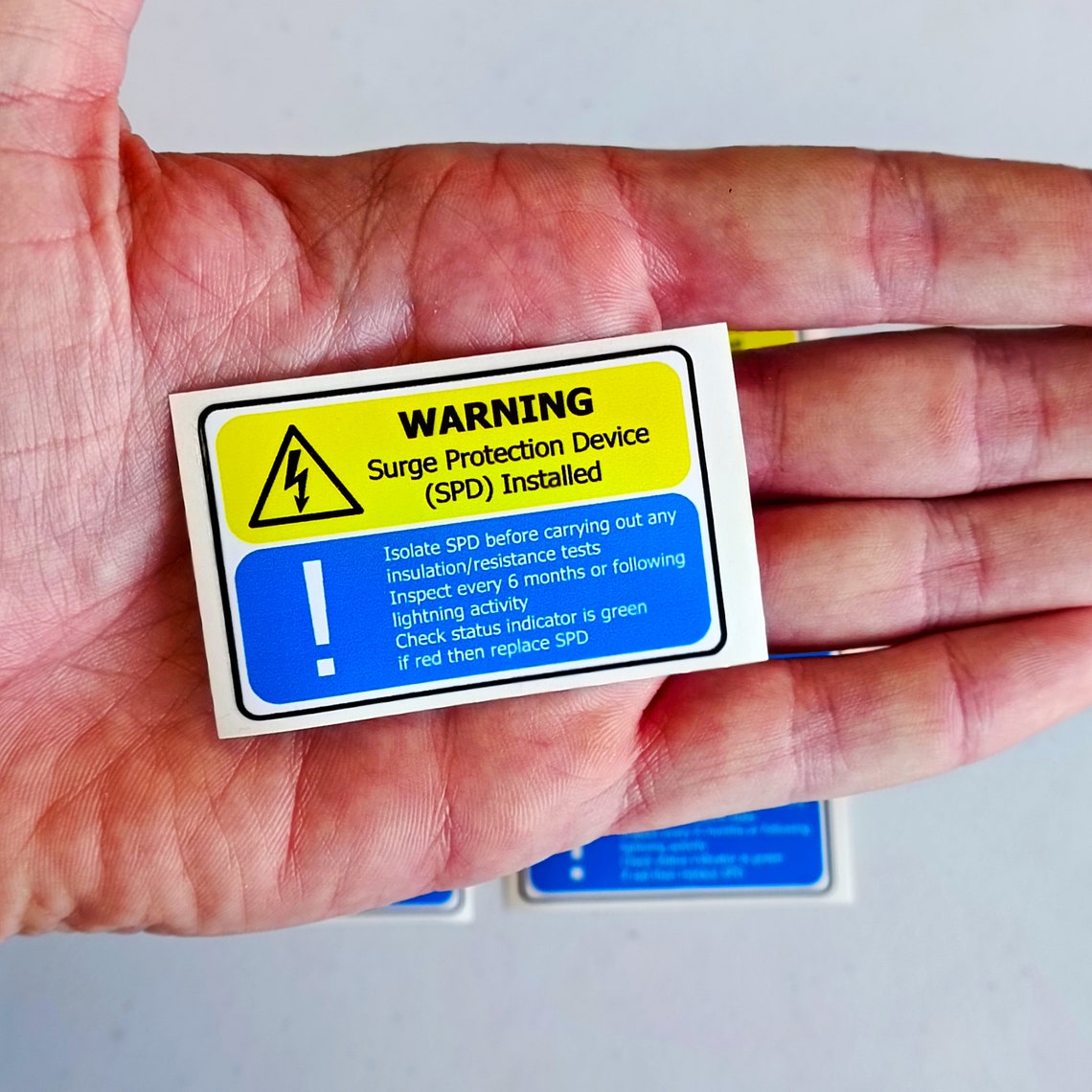 Surge Protection Device (SPD) Warning Label | Electrical Safety Decal ...