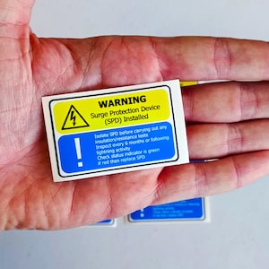 Surge Protection Device (SPD) Warning Label | Electrical Safety Decal ...