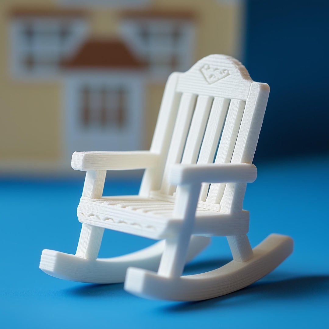 Miniature Rocking Chair 3D Printed Dollhouse Furniture 1:12 Scale ...