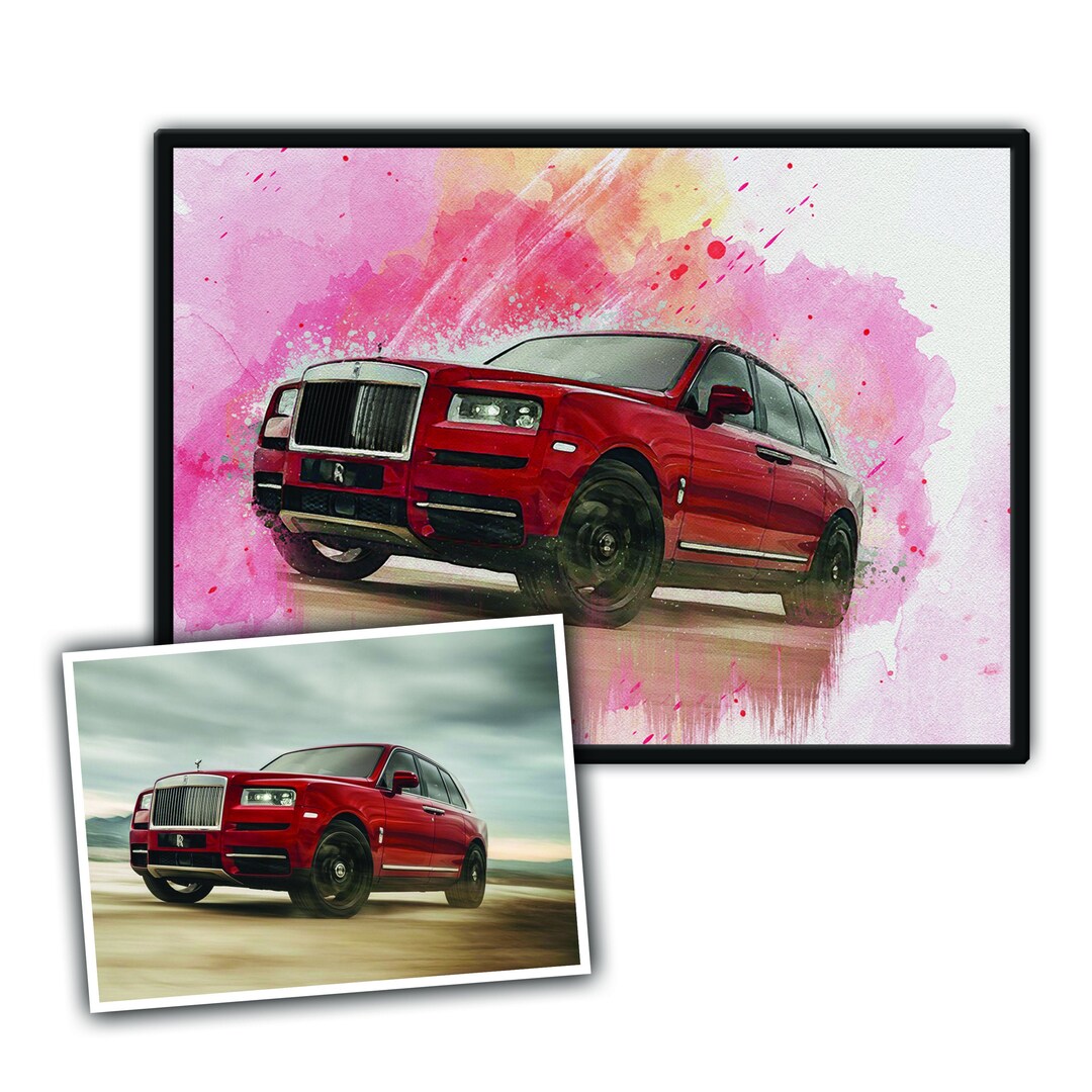 Custom Car Portrait Painting Poster Personalized Boyfriend Gift Car ...