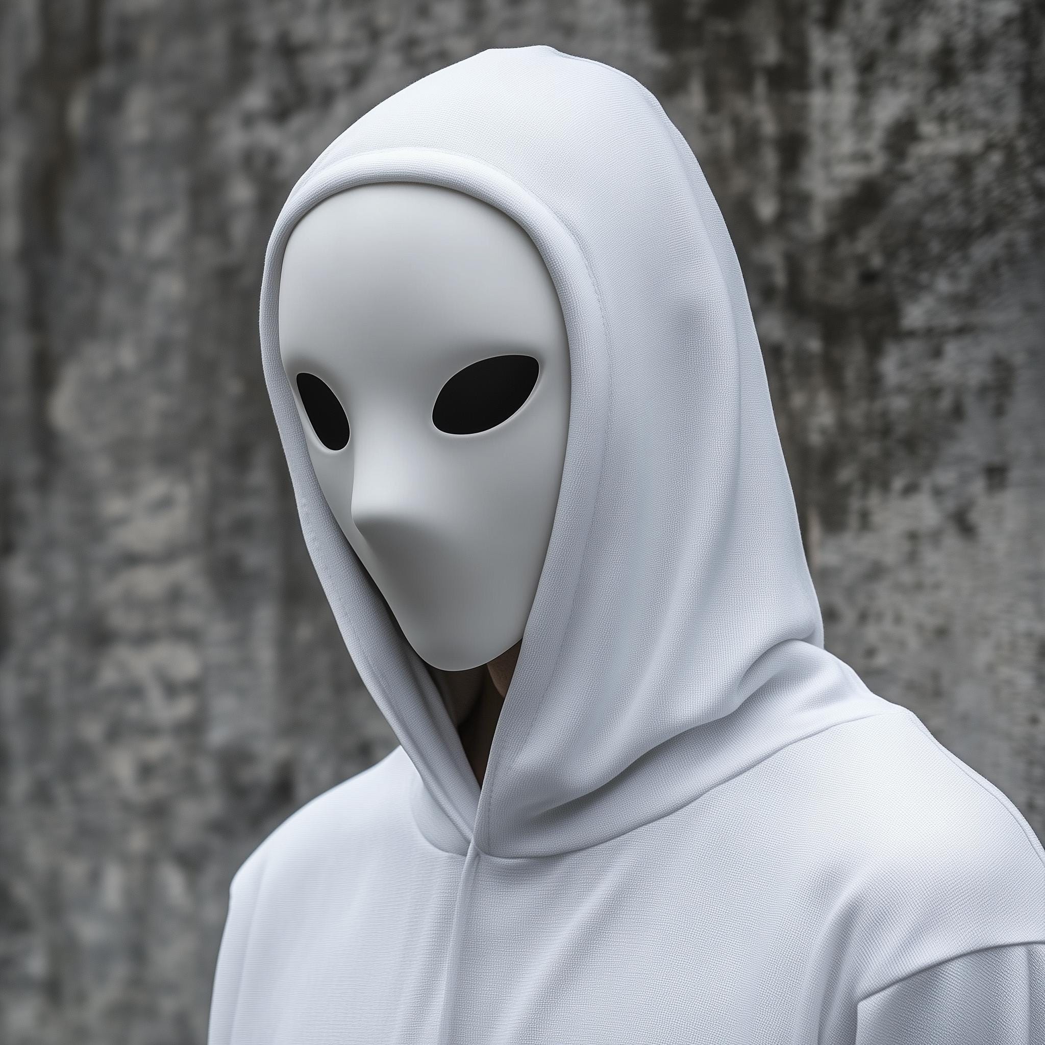 Mouthless Mask White
