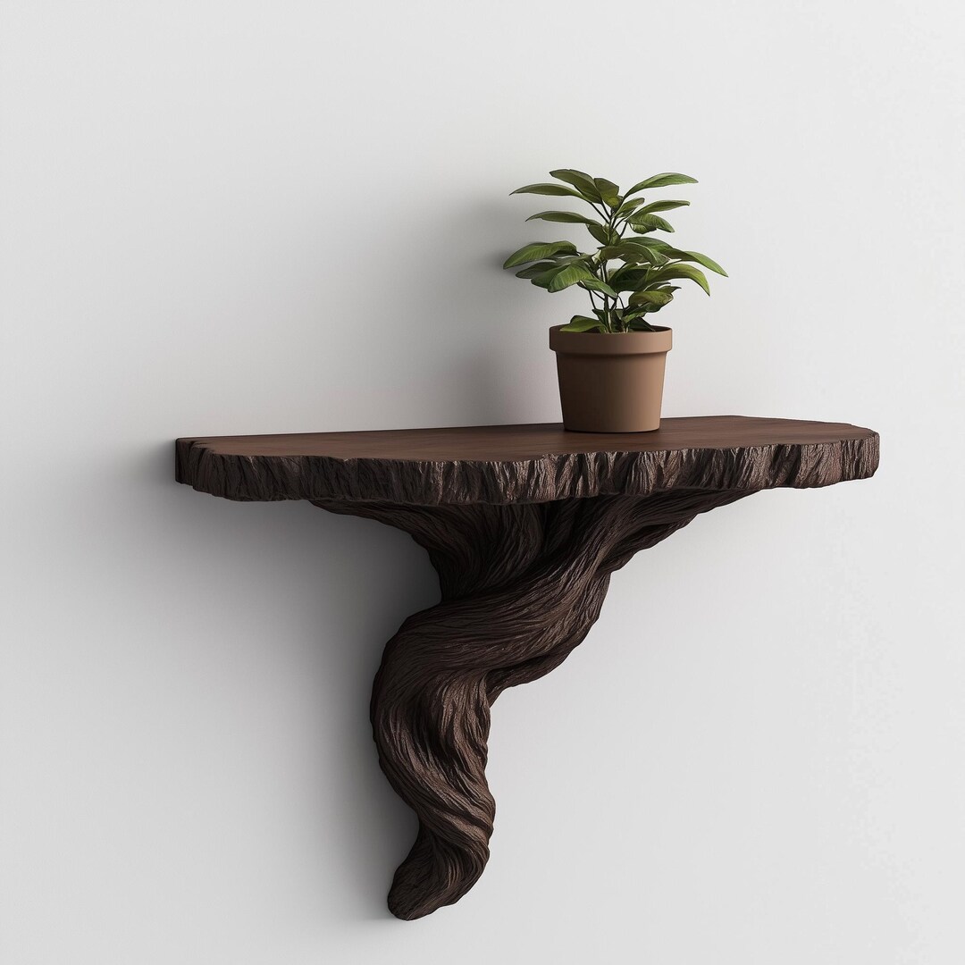 Tree Root Wall Shelf | Organic 3D Printed Shelf | Floating Shelf for ...