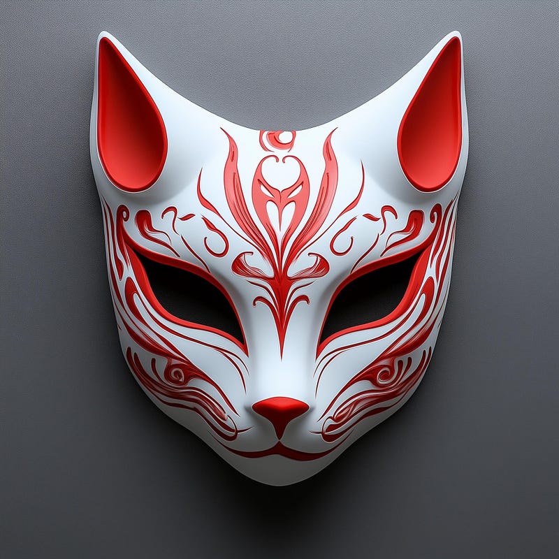 Wooden Mask Kitsune - Etsy UK
