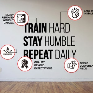 Gym Wall Decal - Motivational Fitness Workout Quote Sticker - Sport ...