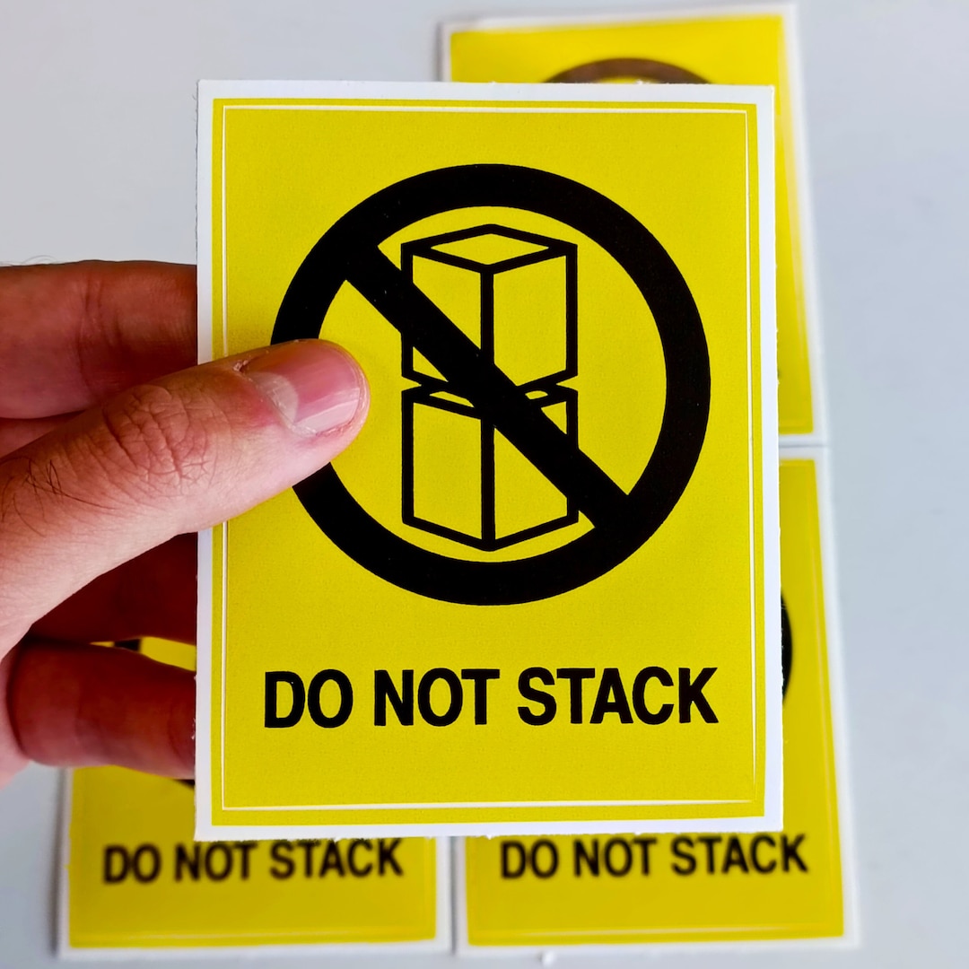 Do Not Stack Warning Label Stickers | Warehouse and Shipping Safety ...