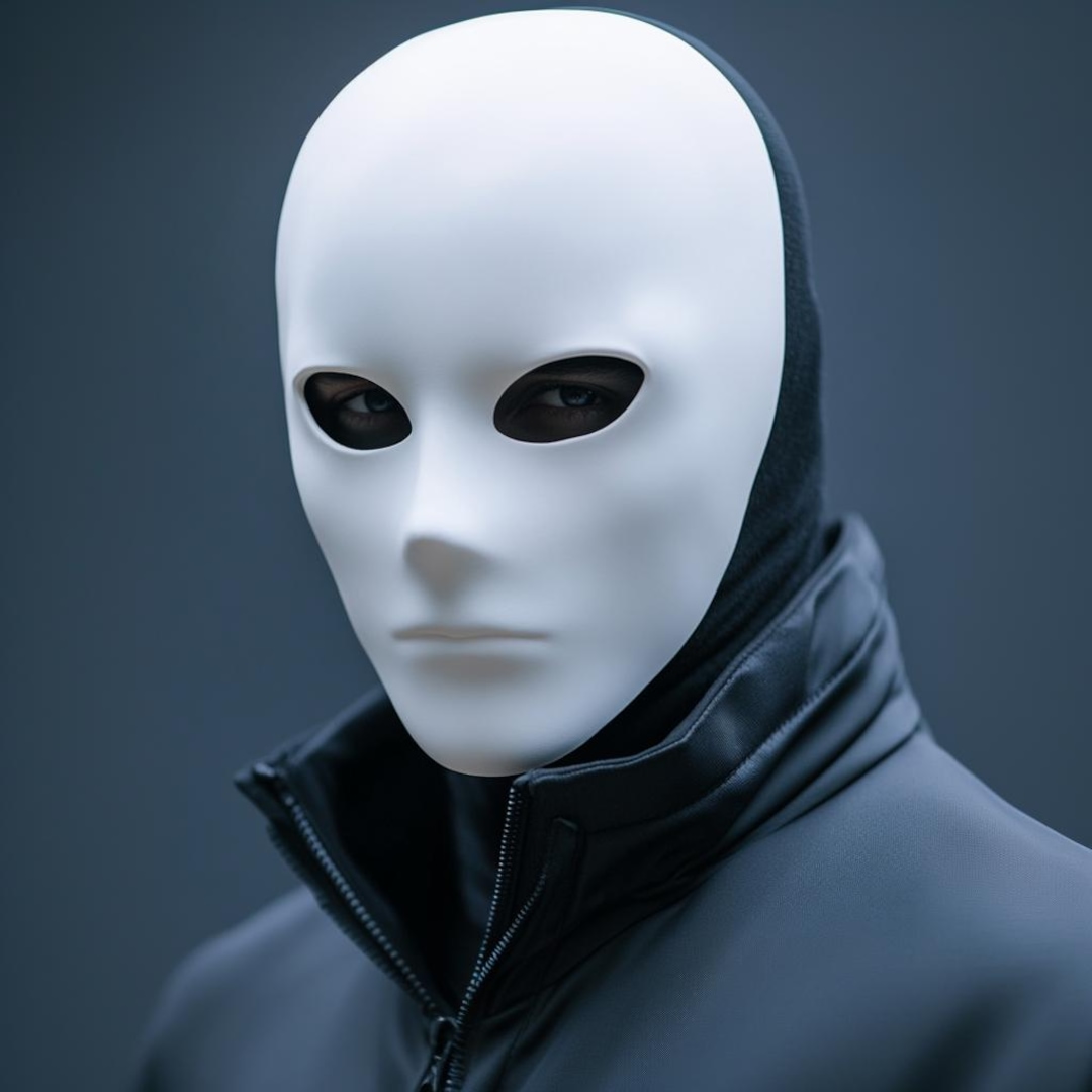 White Blank Face Mask | Minimalist Cosplay Mask | 3d Printed Paintable ...