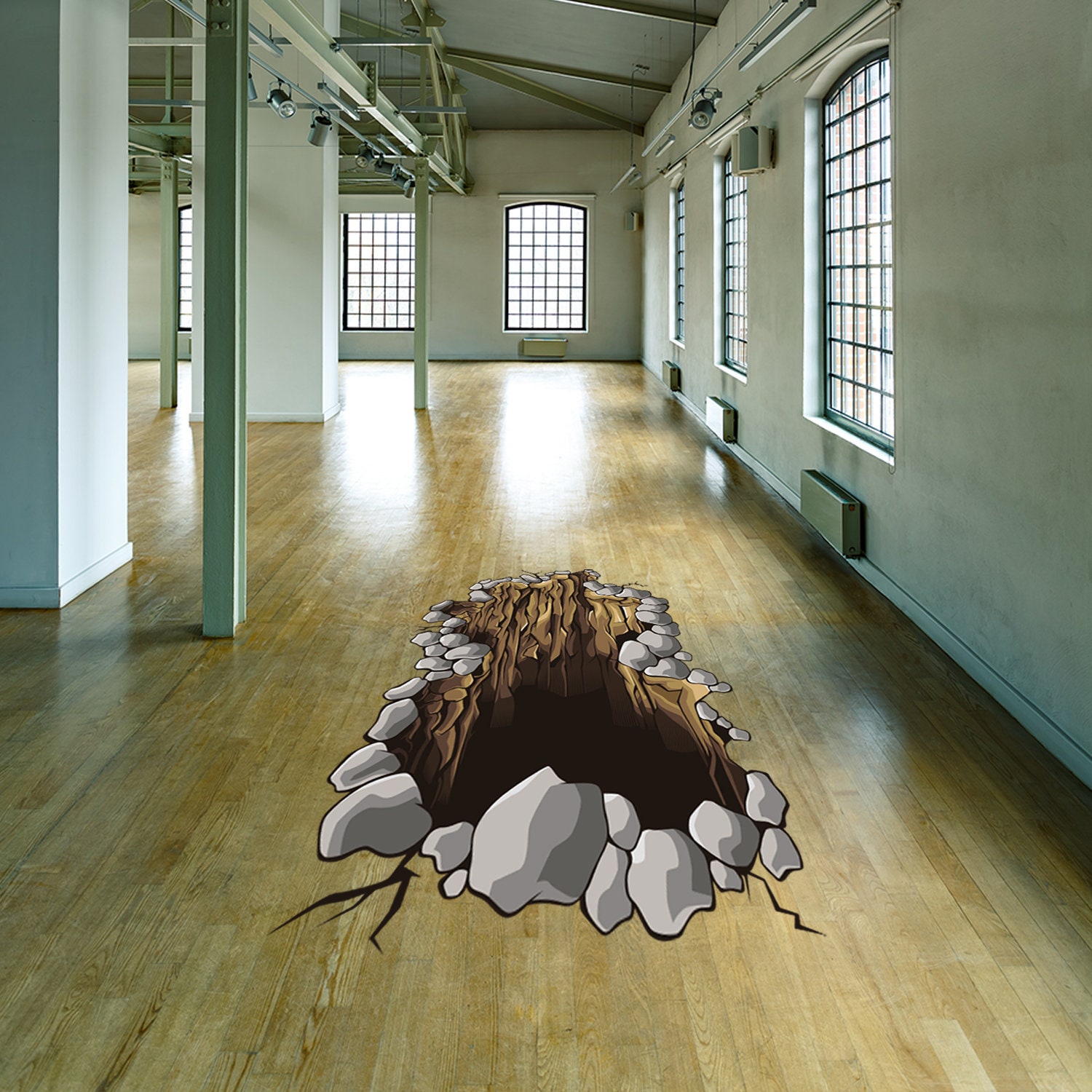 3d Floor Decal Large Peel and Stick Portal Flooring Vinyl - Etsy