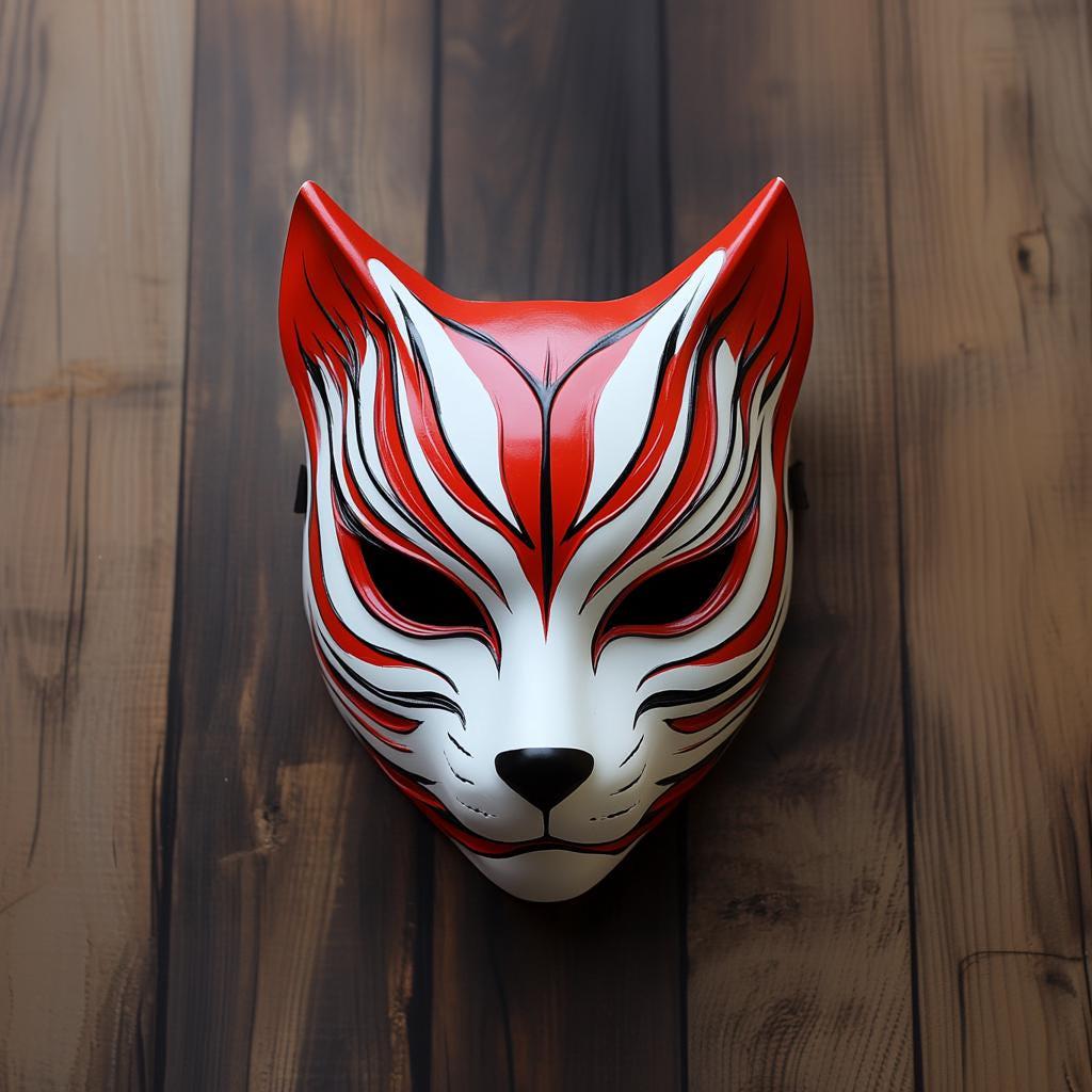 3D Printed Japanese Fox Warrior Mask | Cosplay Samurai Demon Mask ...