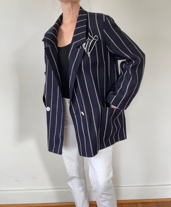 Jaeger vintage pin stripe oversized blazer - Gem