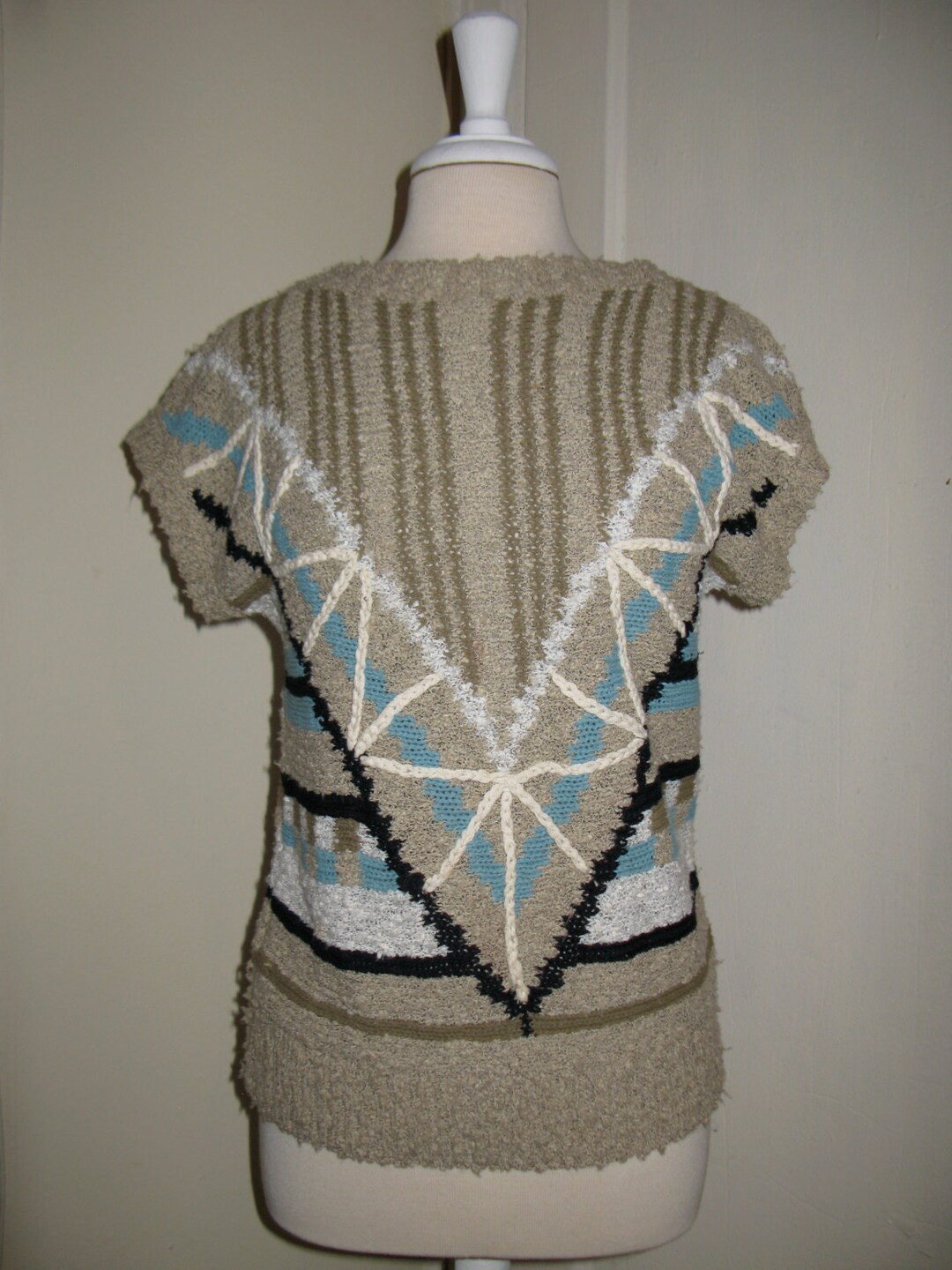 Navajo Pattern Short Sleeve Sweater/shirt - Etsy