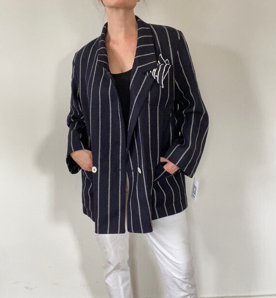 Jaeger vintage pin stripe oversized blazer - Gem
