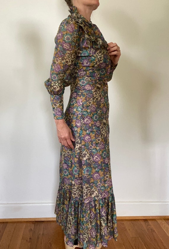 1970s Cottage Core Fitted Prairie Dress - Gem