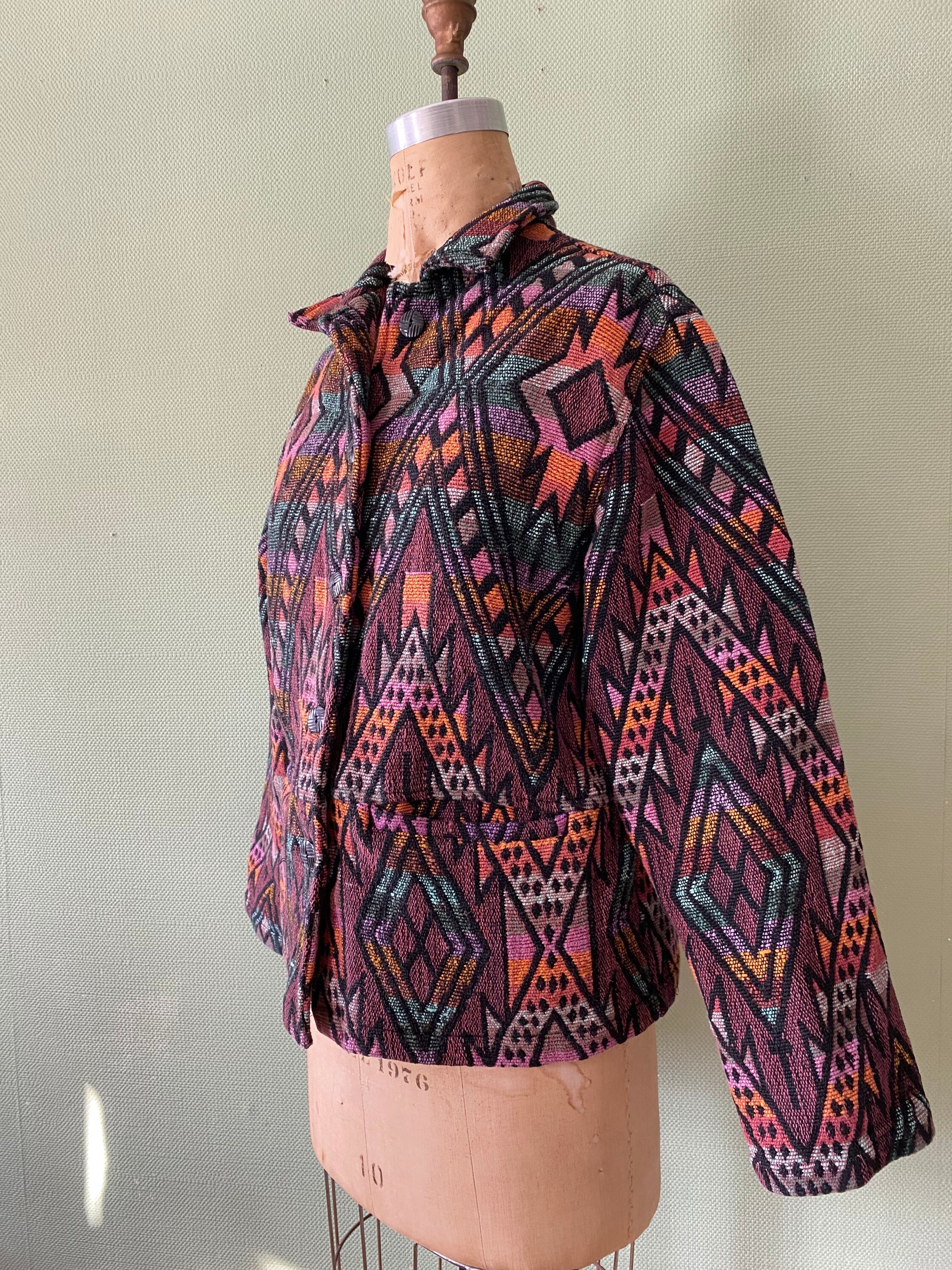 Vintage Southwest Print Jacket With Bright Colors - Etsy UK