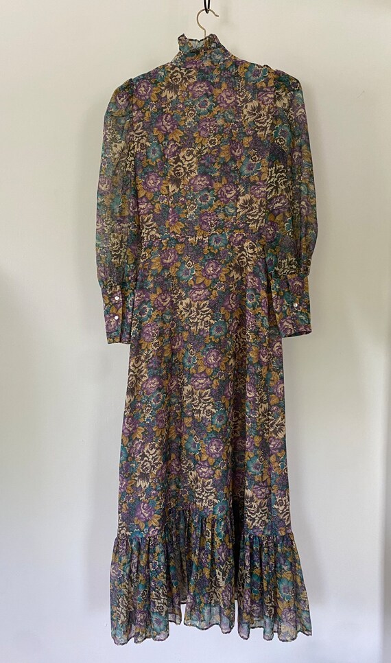 1970s Cottage Core Fitted Prairie Dress - Gem