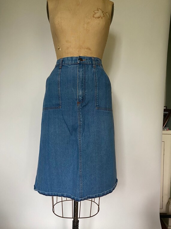 1970’s vintage denim skirt with pockets - Gem