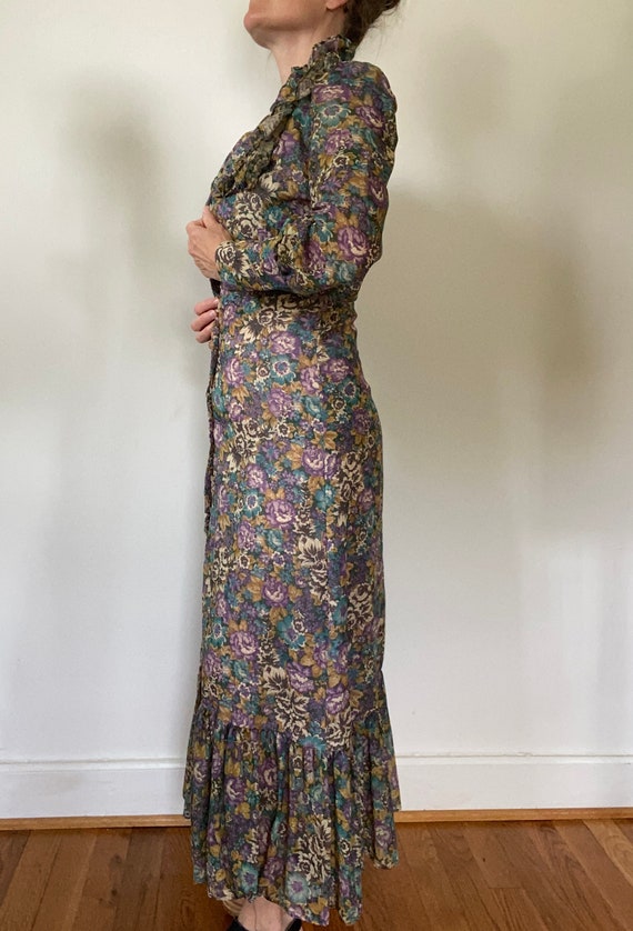 1970s Cottage Core Fitted Prairie Dress - Gem