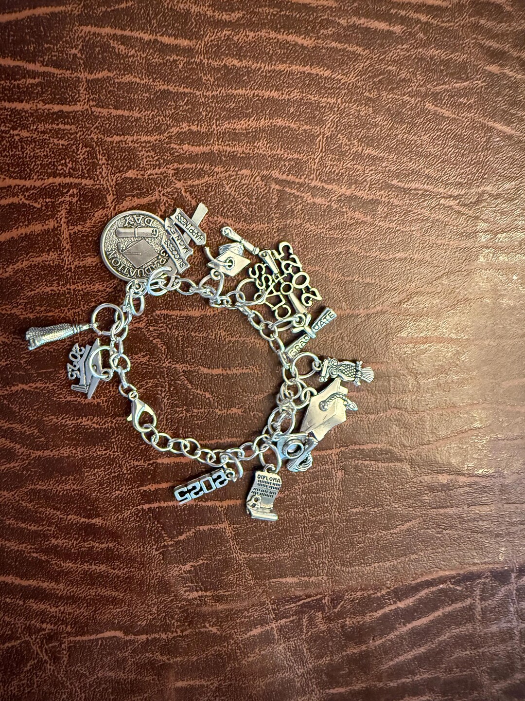 Graduation Charm Bracelet Graduation Day and Cap and Gown 7" - Etsy