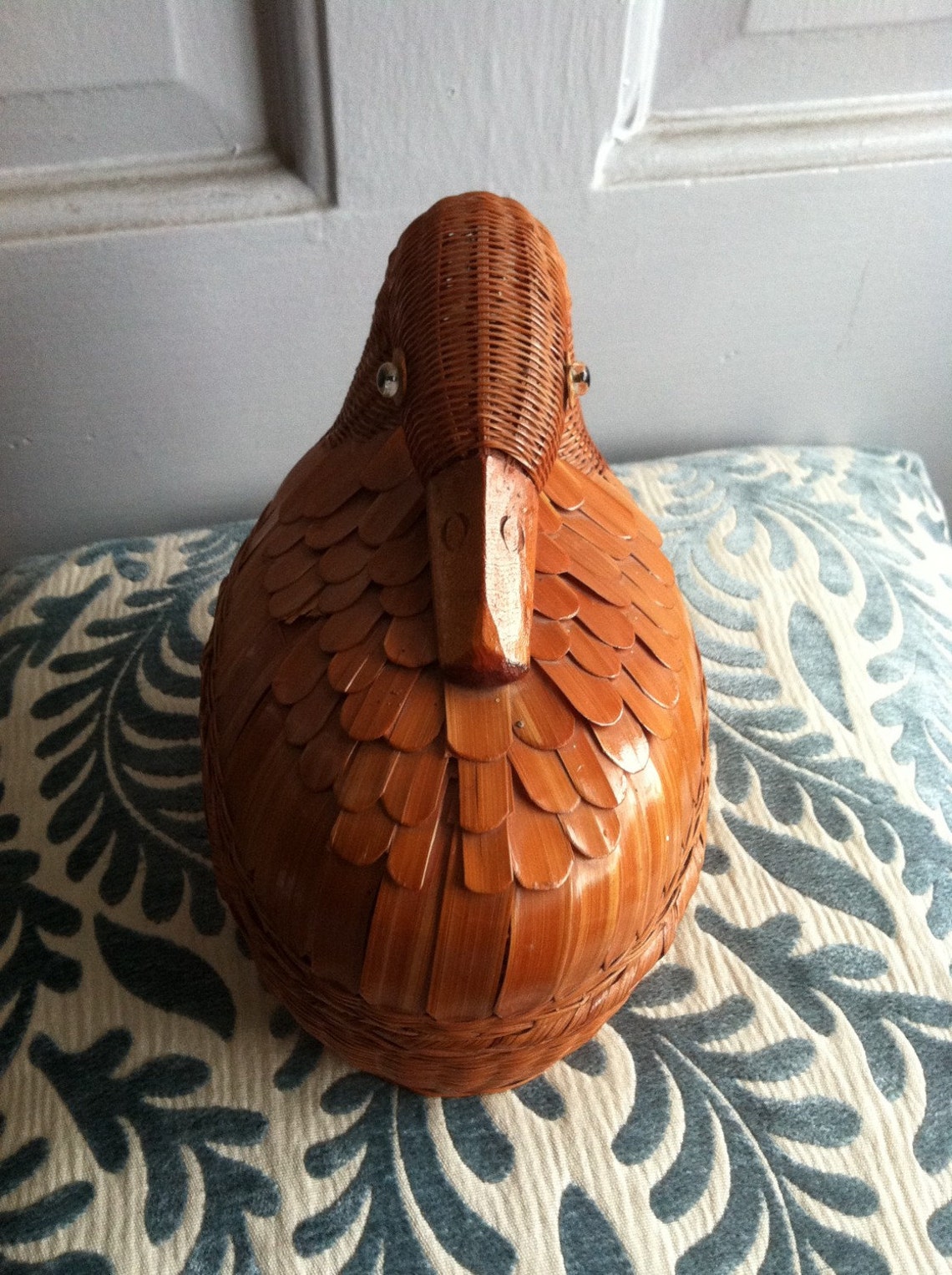 Vintage Wicker Bird Basket - Etsy