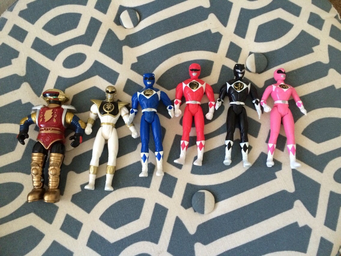 Vintage Power Ranger Action Figures With Animal Cars and Robot - Etsy